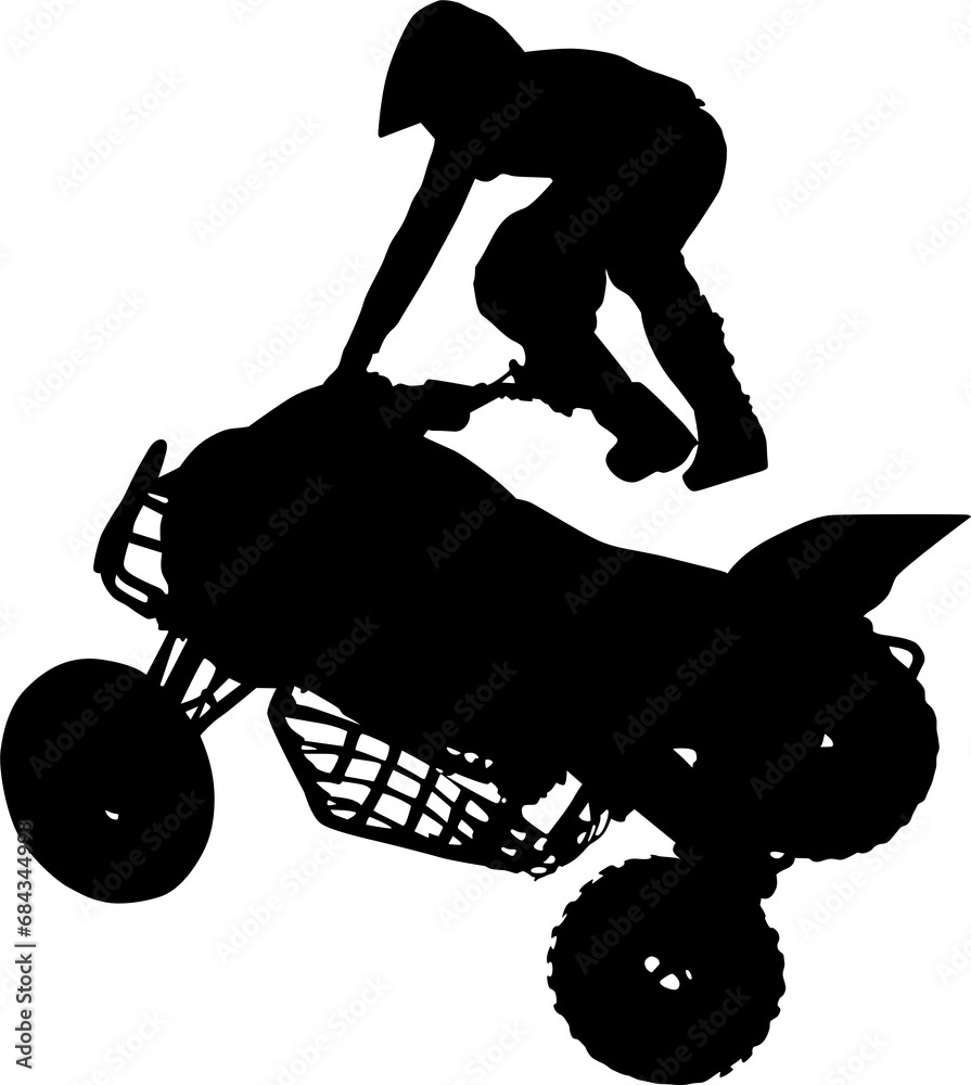 moto, salto, vector, cuatrimoto, piloto, acrobacia Stock Illustration ...