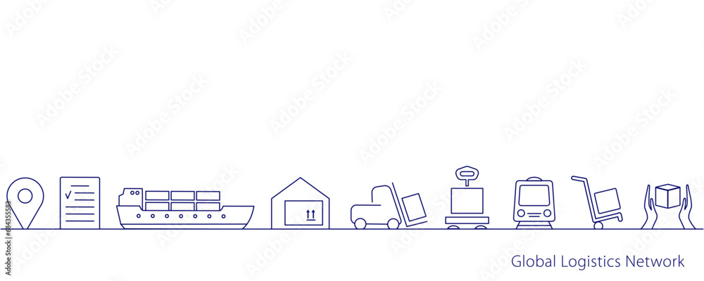 Global logistics network. Concept global logistics partnership ...