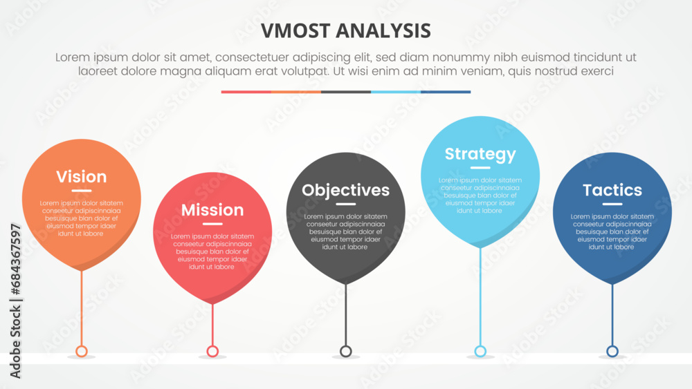 vmost analysis template infographic concept for slide presentation with ...