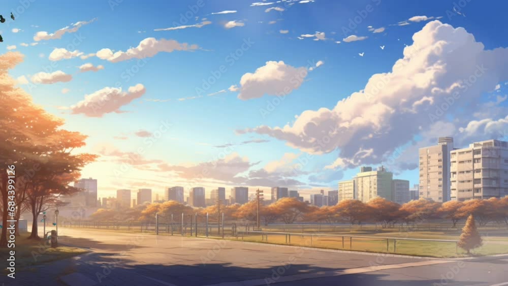 school environment in summer. seamless looping video background ...