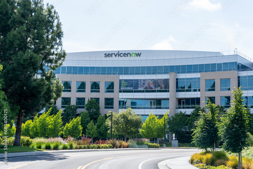 ServiceNow headquarters in Santa Clara, California, USA - June 11, 2023 ...