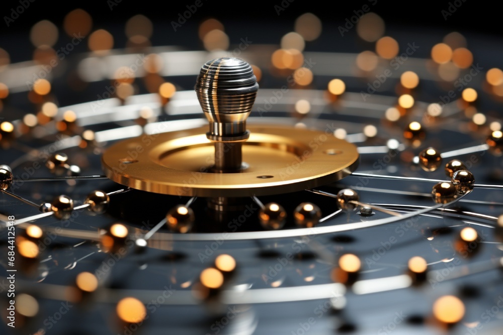 A close-up view of nano-scale atomic manipulation, showcasing precision ...