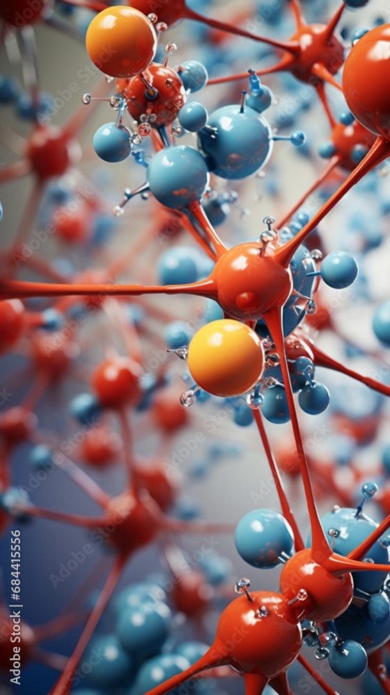 A detailed molecular visualization showcases the ordered arrangement of ...