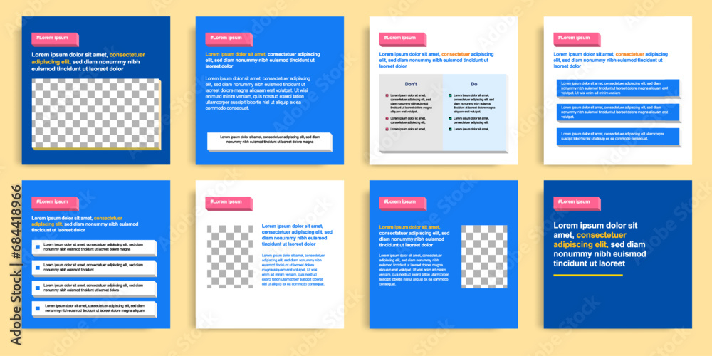 Minimal modern style of social media post banner layout template pack ...