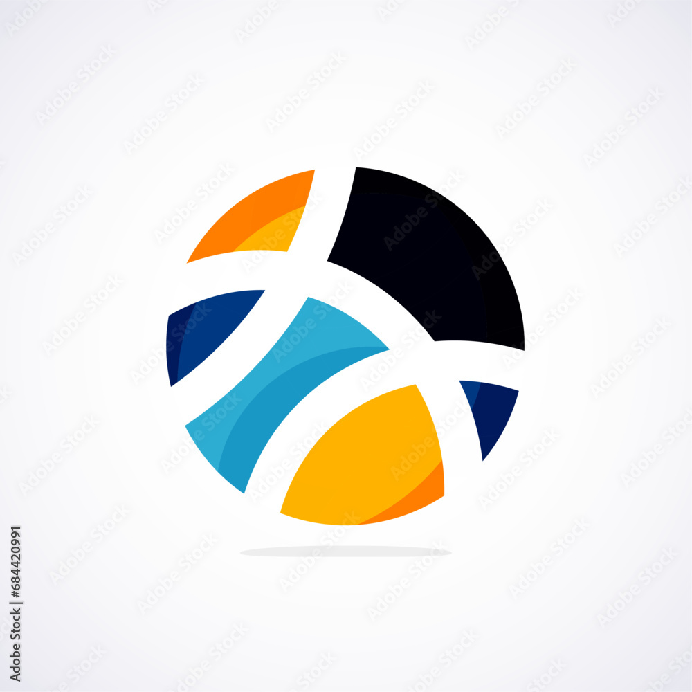 Abstract circle logo - minimalist emblem, timeless and universal shape ...