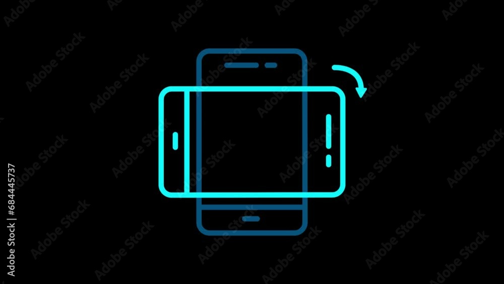Vidéo Stock Phone icon rotation animation. turn you Smartphone and ...