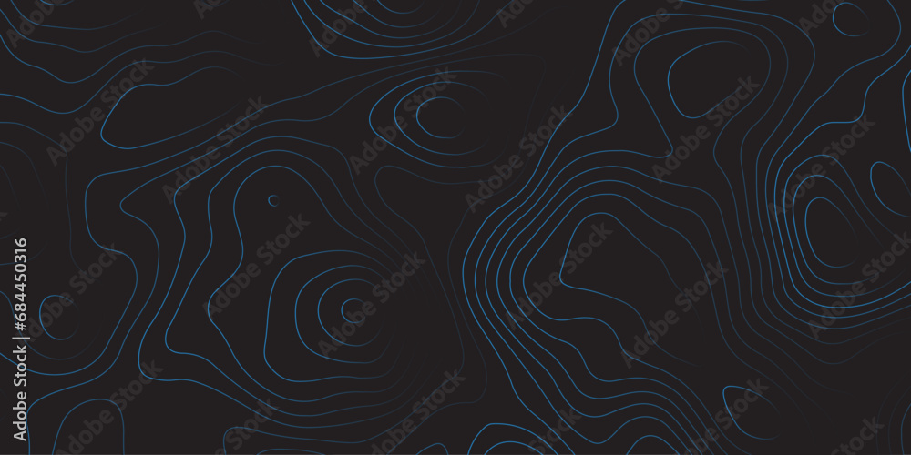 Abstract background of the topographic contours map with geographic ...
