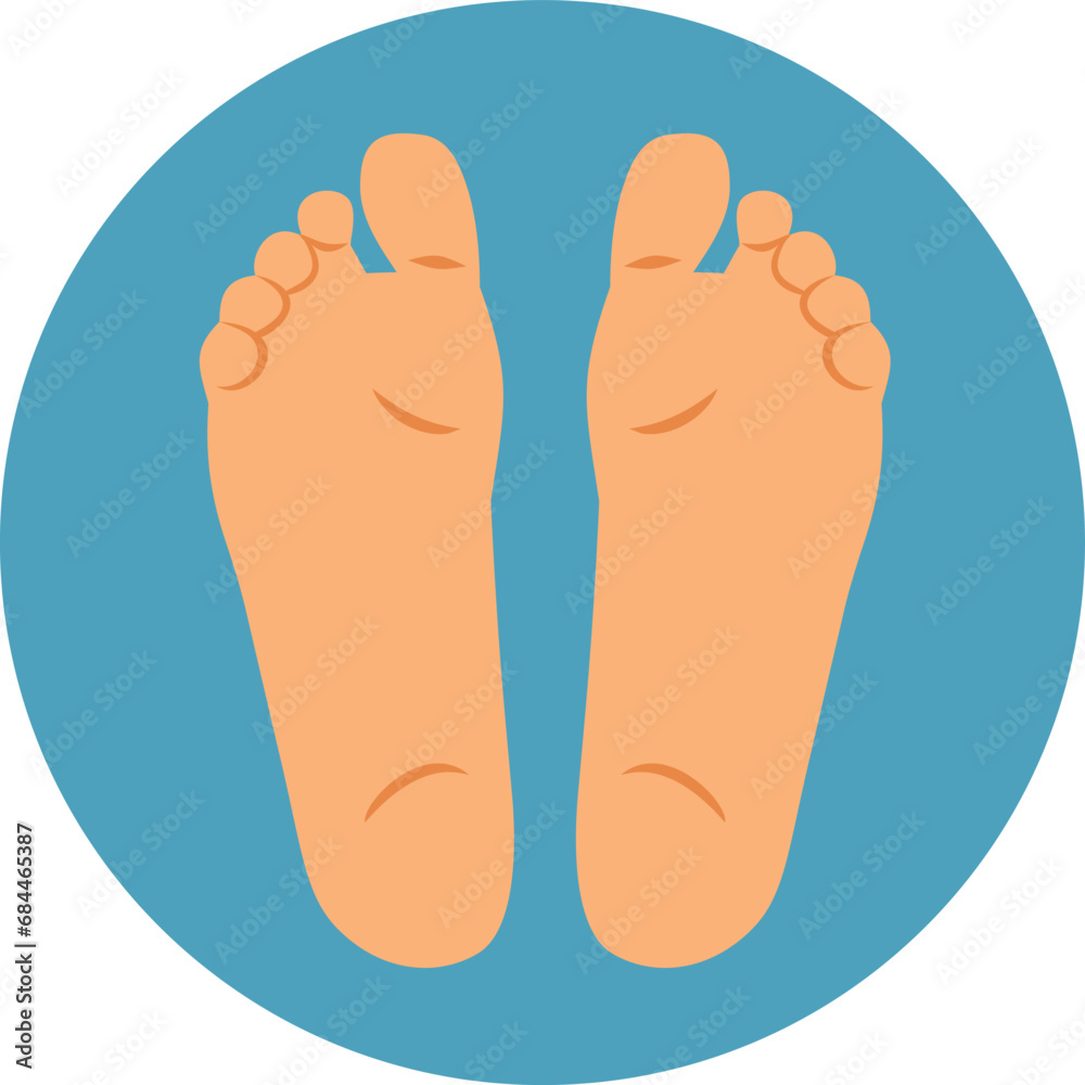 Feet Lower Leg Extremity Vector Cartoon Icon Design. Foot bottoms ...