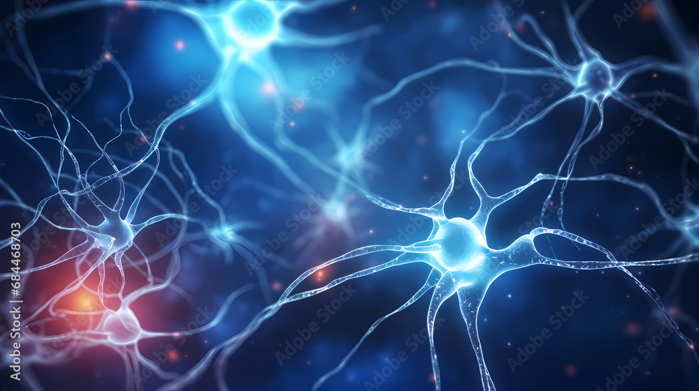 Neurons brain cell medical background,PPT background Stock Illustration ...