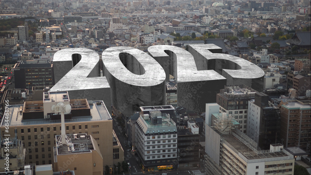 Welcome to the new year 2025. The huge 2024 structure towers over the ...