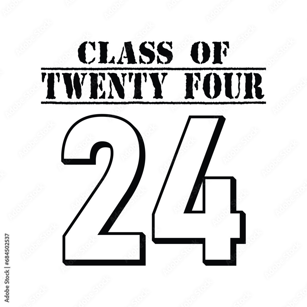 Class of 2024 design, College t-shirt design printable text vector ...