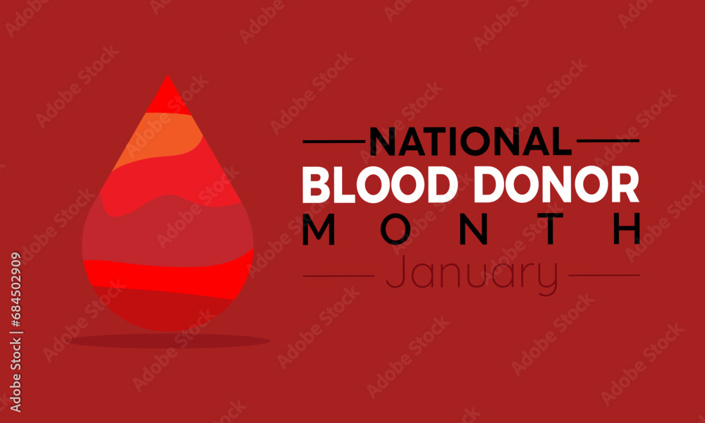 National Blood Donor Month vector template. Saving Lives with Blood ...