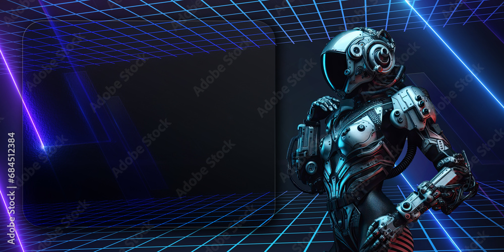 Hyper realistic futuristic robot cyborg cyberpunk dark technology ...