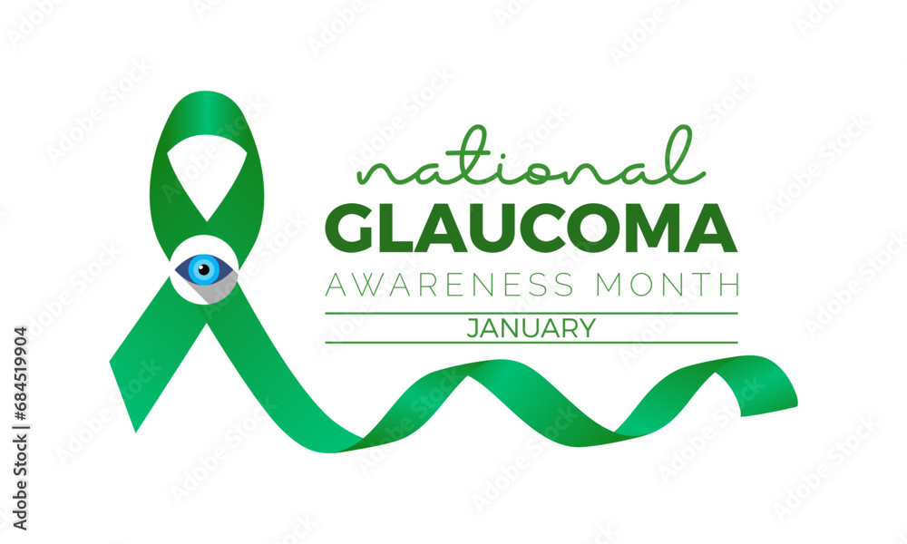 National Glaucoma Awareness Month vector template. Eye Health and ...