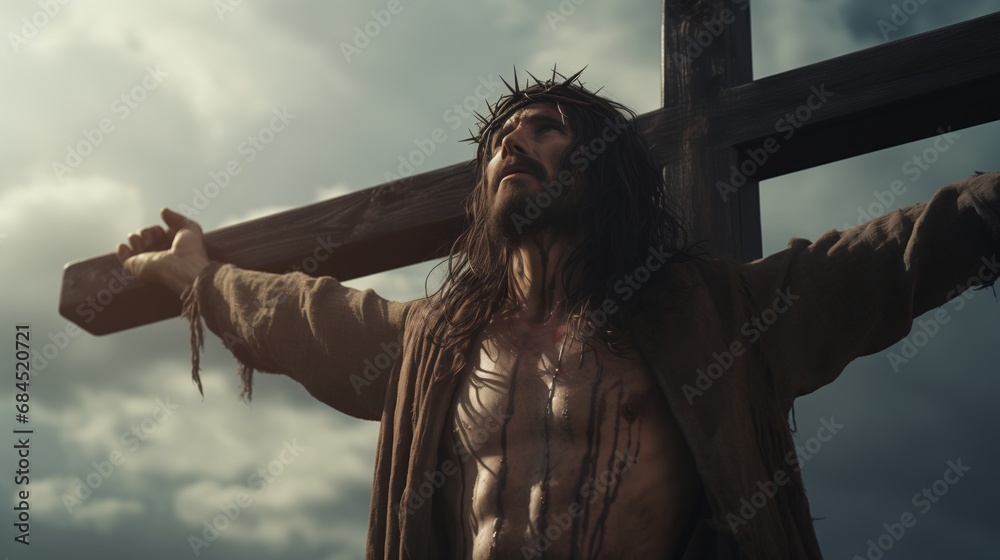Jesus Christ on the cross,Powerful and poignant image of Jesus Christ ...