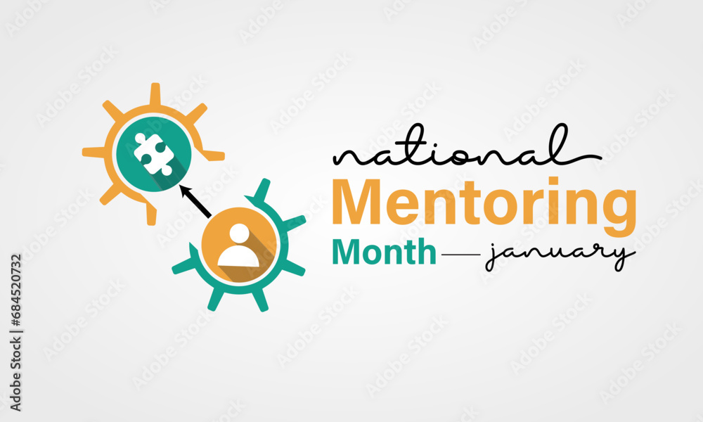 National Mentoring Month vector template. Empowering Futures and ...