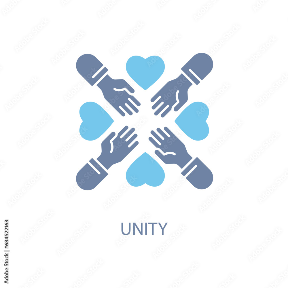 Unity concept line icon. Simple element illustration. Unity concept ...