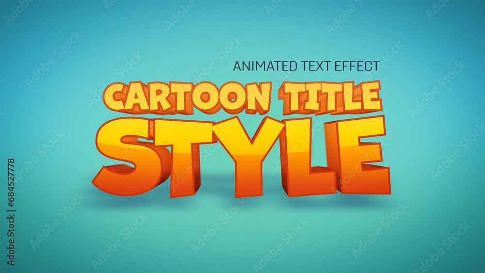 Text Effect Cartoon Title Style Stock Template | Adobe Stock