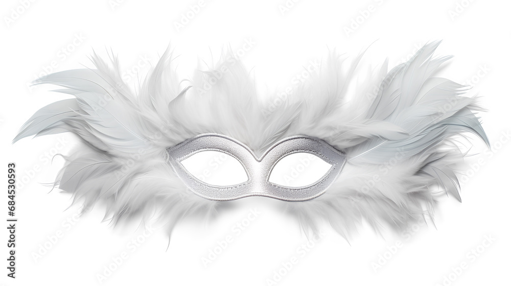 Feather eye mask, elegant and mysterious, adorned with soft isolated on ...