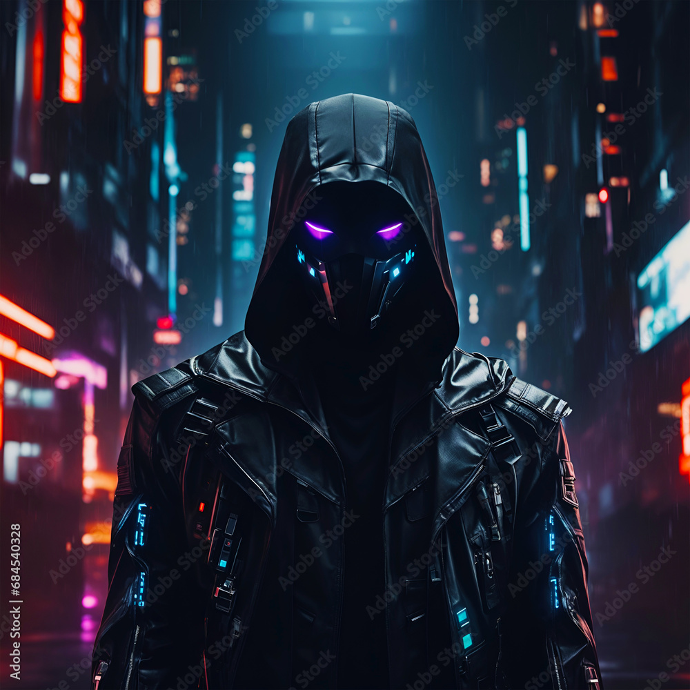 Cyborg Soldiers Portrait Cyberpunk Hacker Army sci fi Robot in a ...