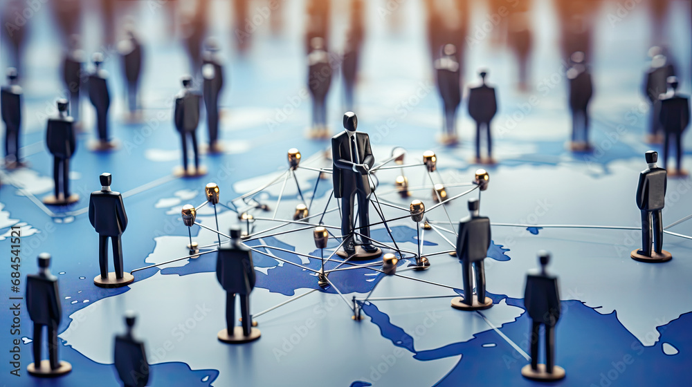 illustration of the leader of a large business multinational ...