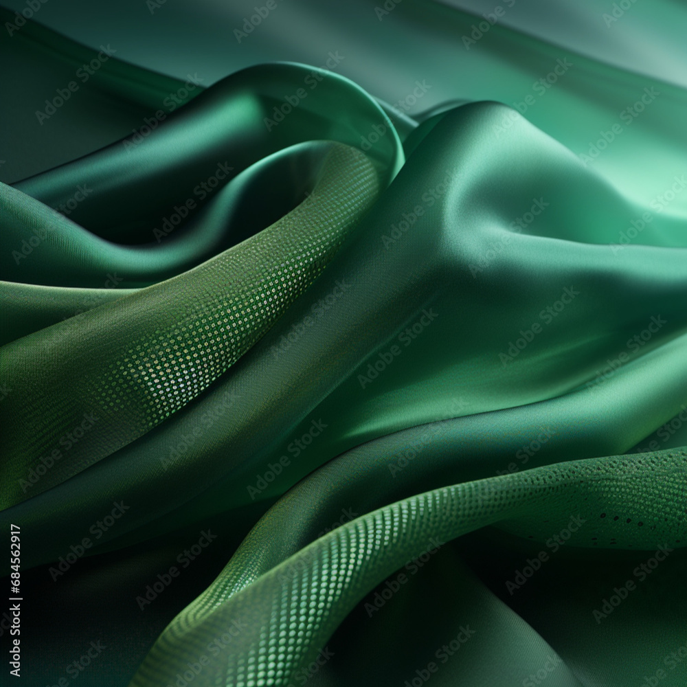 A banner for fabric digitization platform, olive green, jade green ...