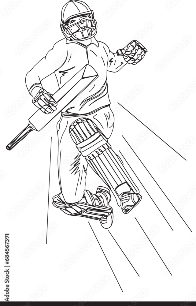 Cartoon Sketch: Cricket Batsman Celebrating Century with Raised Helmet ... Cartoon Sketch: Cricket Batsman Celebrating Century with Raised Helmet ...