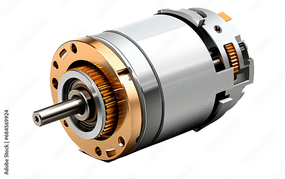 Engineered Precision Essential DC Motor on White or PNG Transparent ...