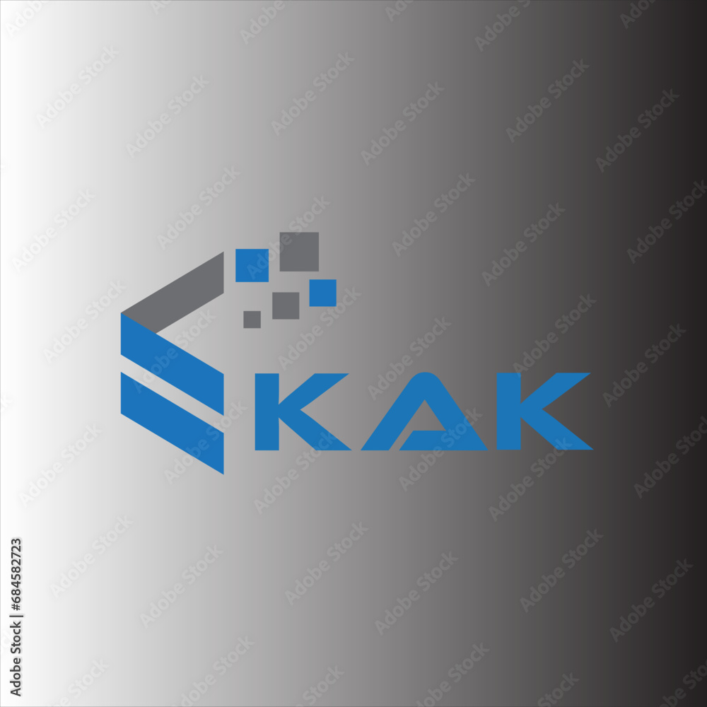 KAK letter technology logo design on white background. KAK creative ...