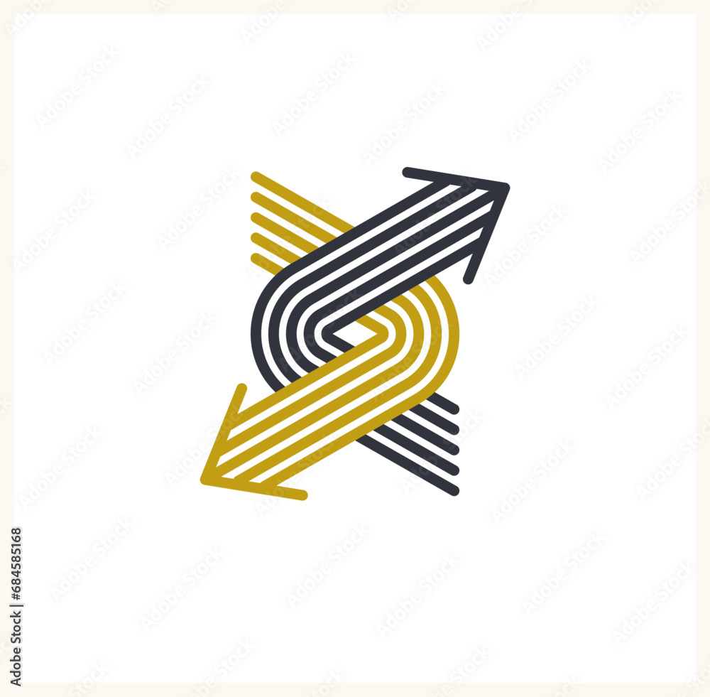 Arrow vector original logo isolated, pictogram symbol of double arrows ...