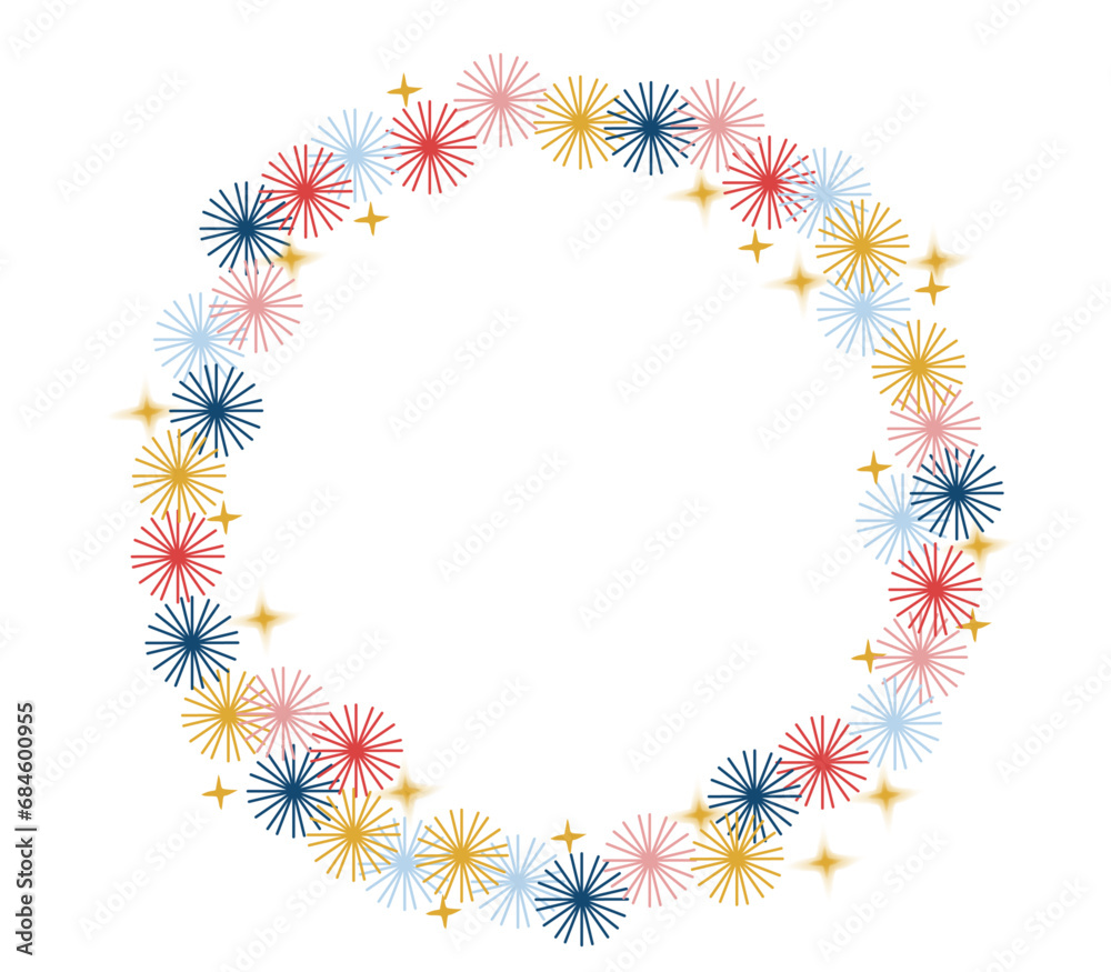 Ilustración de corona de estrellas navideñas, con espacio para texto ...