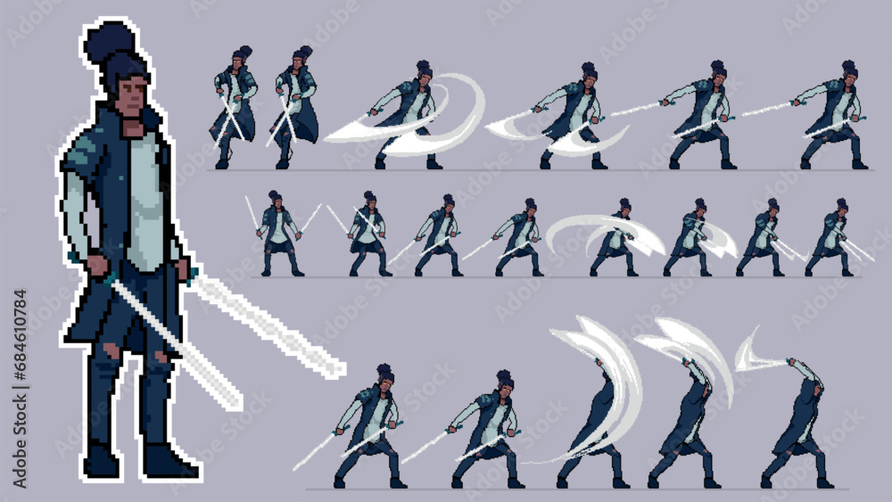 pixel art style illustration vector 8 bit 8-bit character set retro ...