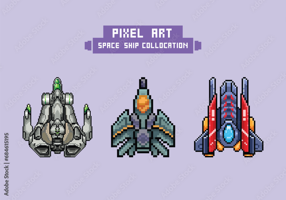 pixel art style illustration vector 8 bit 8-bit character set retro design game aseprite vintage ...