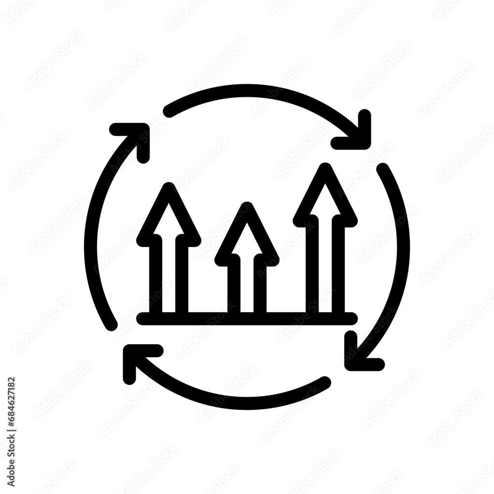 continuous improvement line icon Stock Vector | Adobe Stock