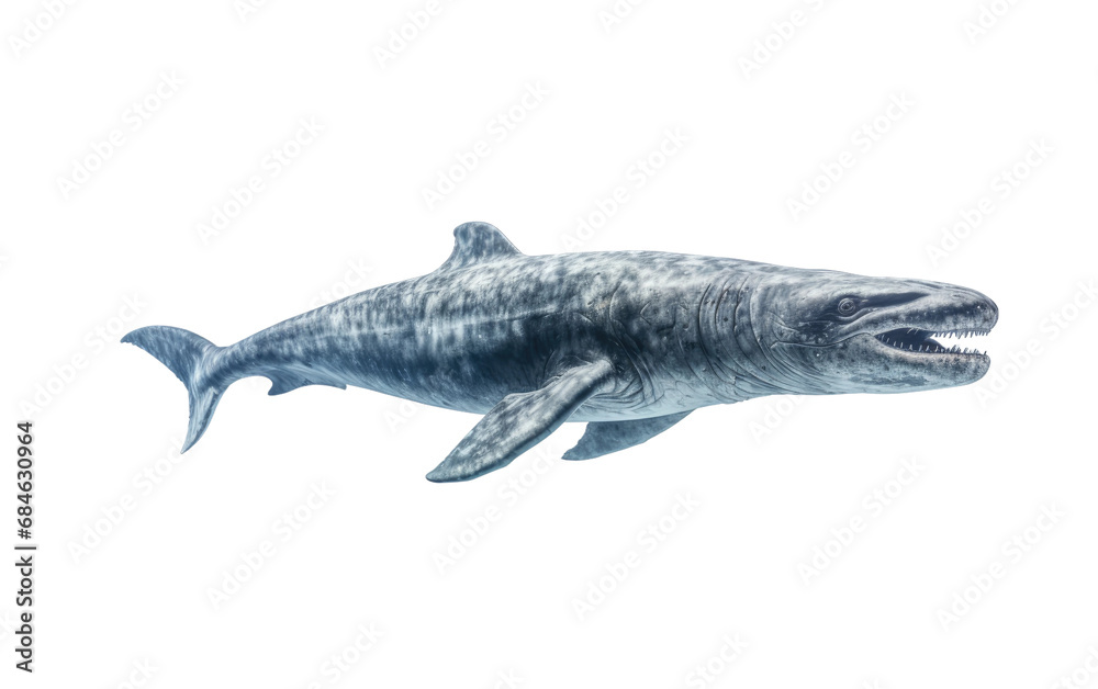 Basilosaurus Paleocene Ocean Behemoth Isolated on a Transparent ...