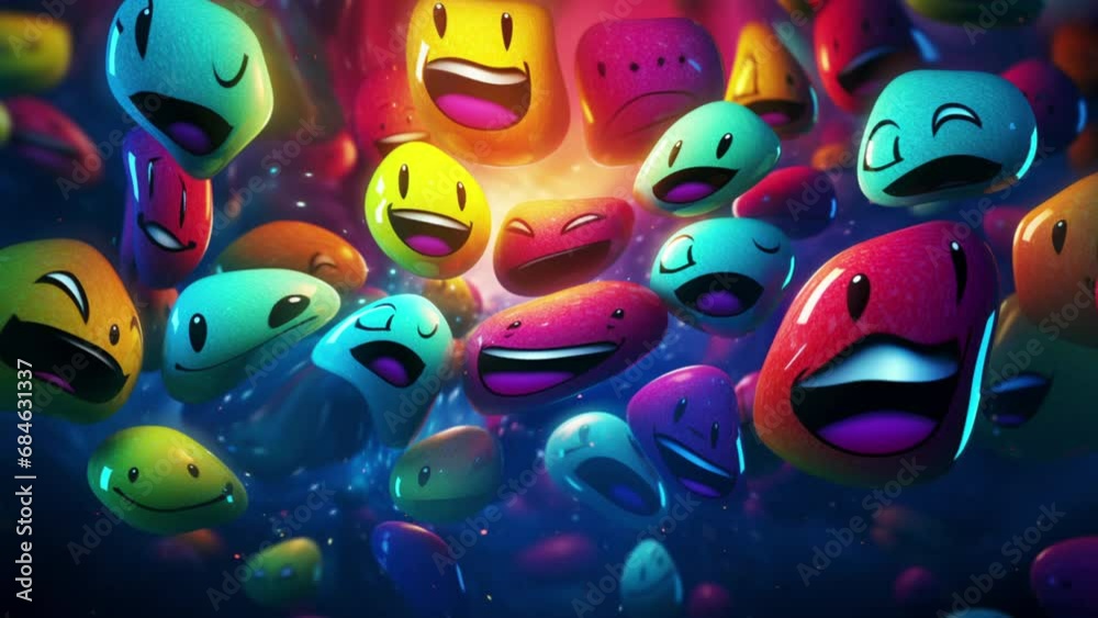 cartoon color faces diversity people emotions diffirent characters ...