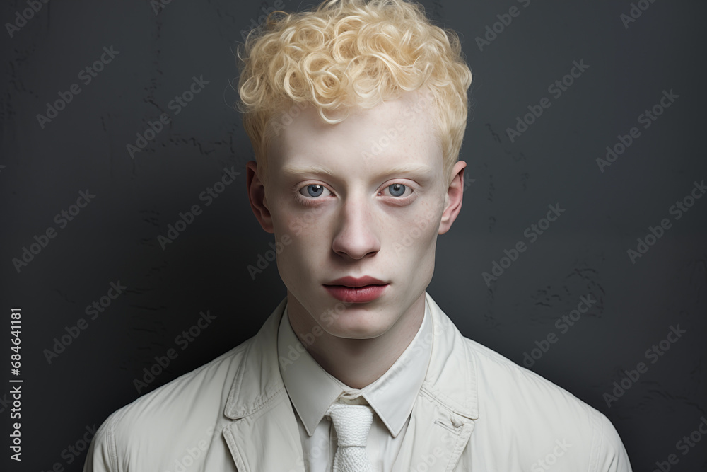 Handsome young man with albinism skin condition - albino - pale skin ...