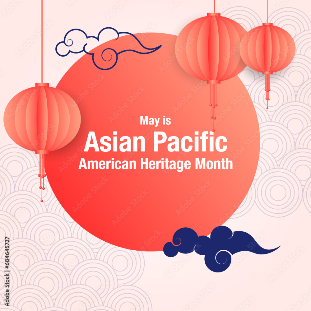 May Asian American and Pacific Islander Heritage Month. Illustration ...
