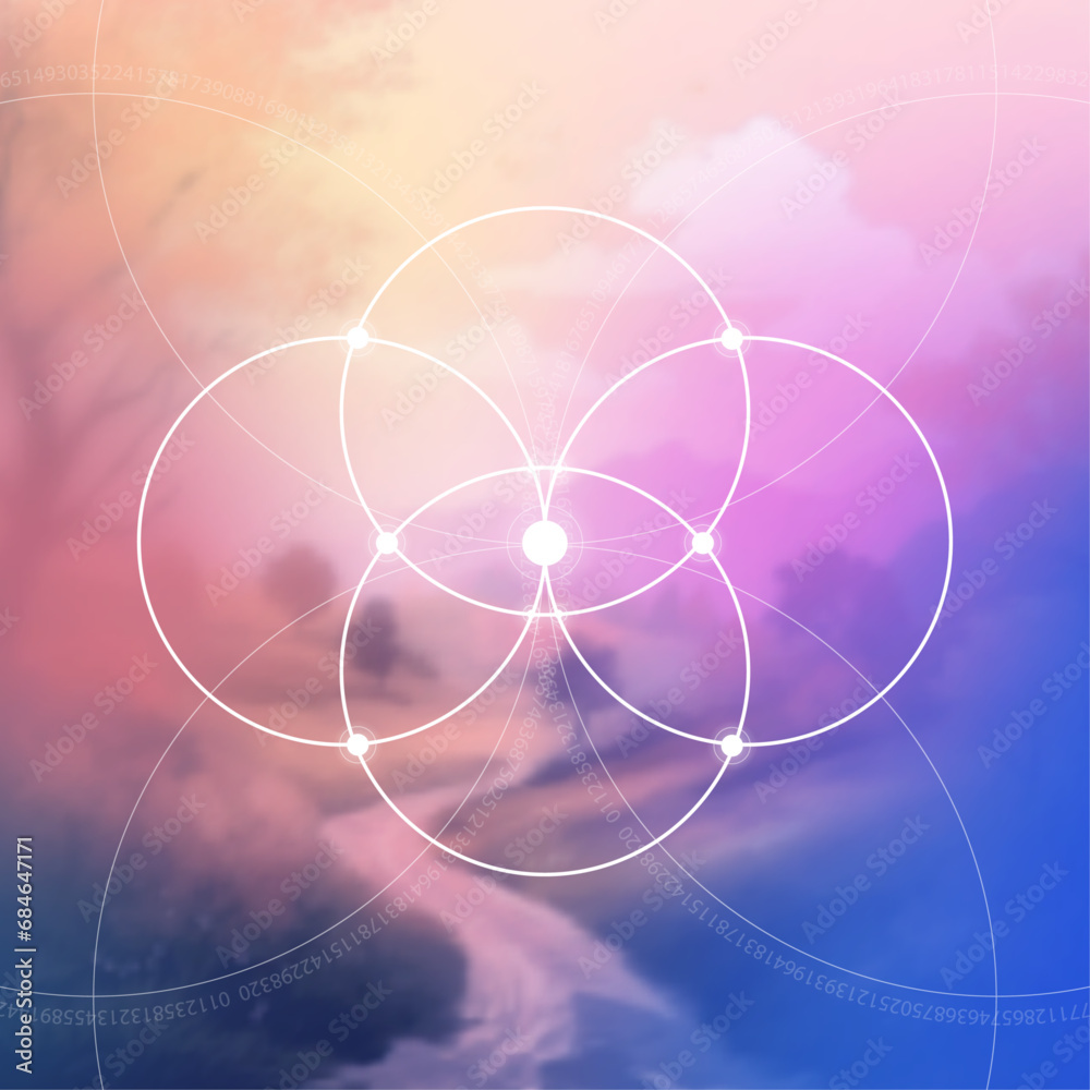 Flower of life. Tree of life. Sacred geometry spiritual new age ...