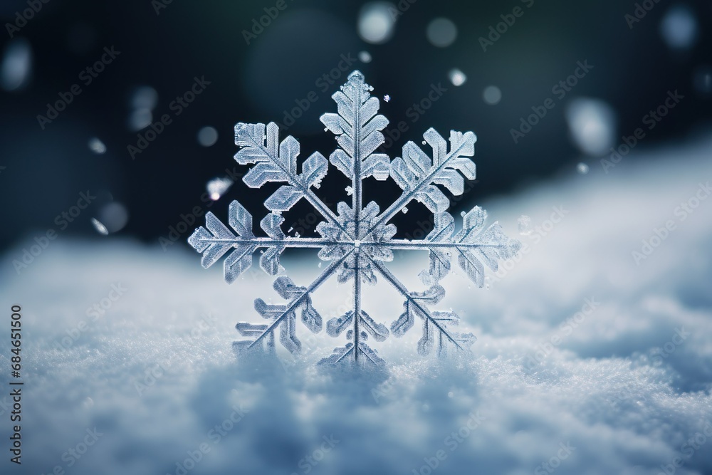 snowflake micro photography super realistic photo in high quality ...