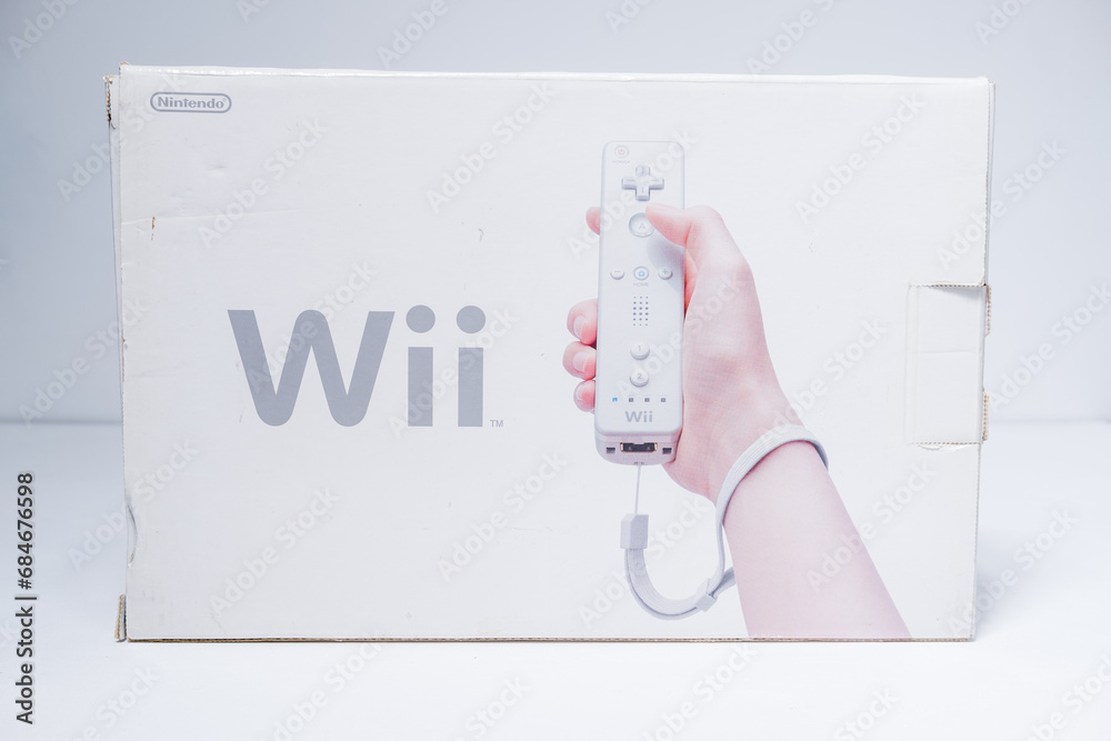 kent, uk 01.01.2023 Nintendo wii Console box on a white isolated ...