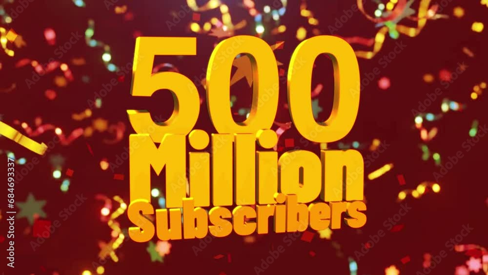 500 million subscribers, 500 million subscribers social media post ...
