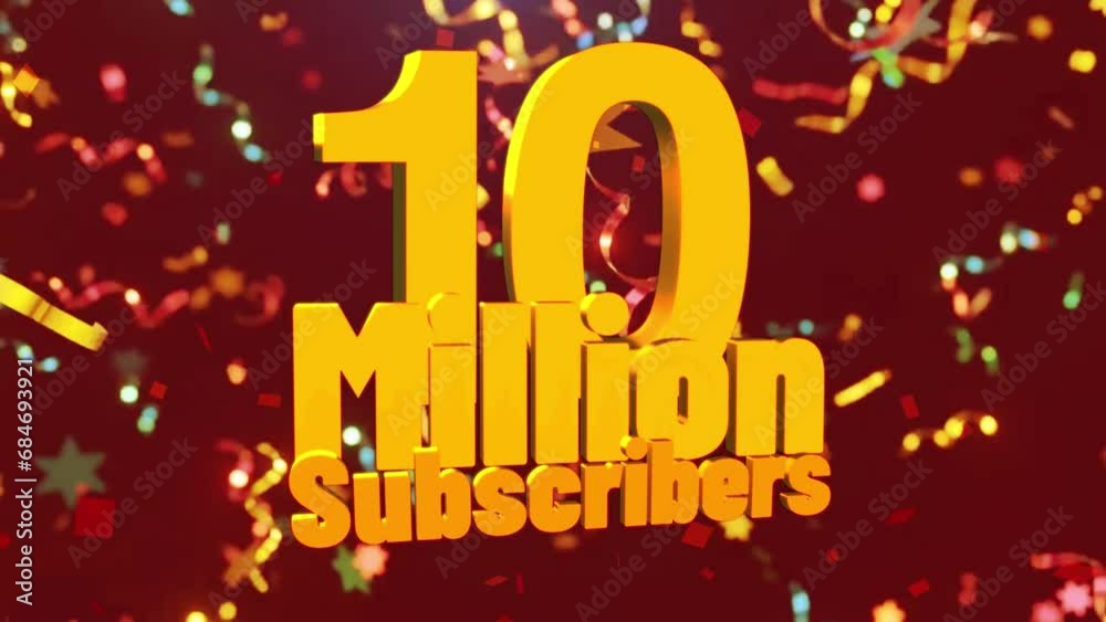 Vidéo Stock 10 million subscribers, 10 million subscribers social media ...