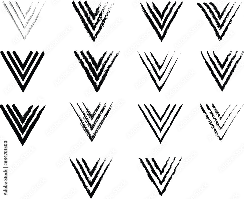 vector brush strokes collection, Ink splatters, grungy painted lines ...