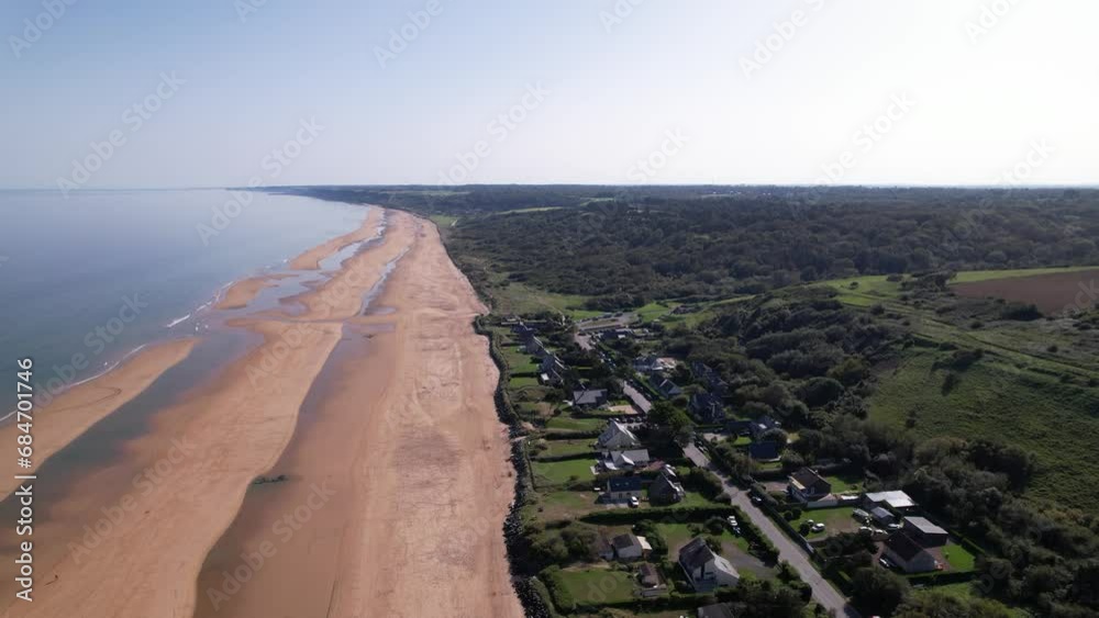 Omaha Beach is a landing area in Normandy, northern France, used by ...