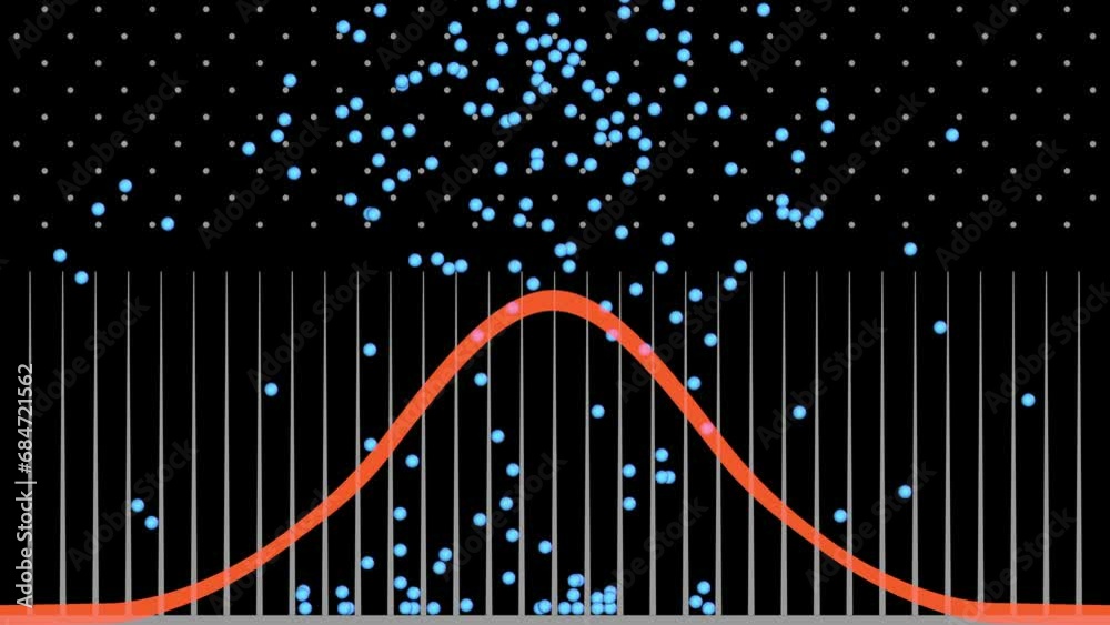 normal distribution gauss bell curve 3d animation. Can be used to ...