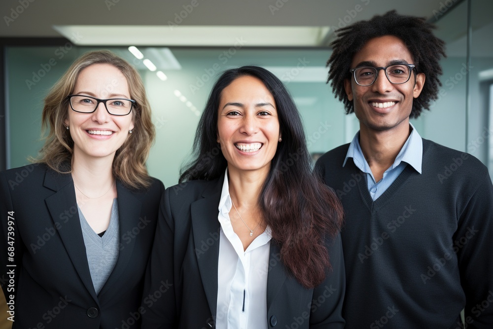 Witness the vibrant synergy of this multicultural business team, where ...