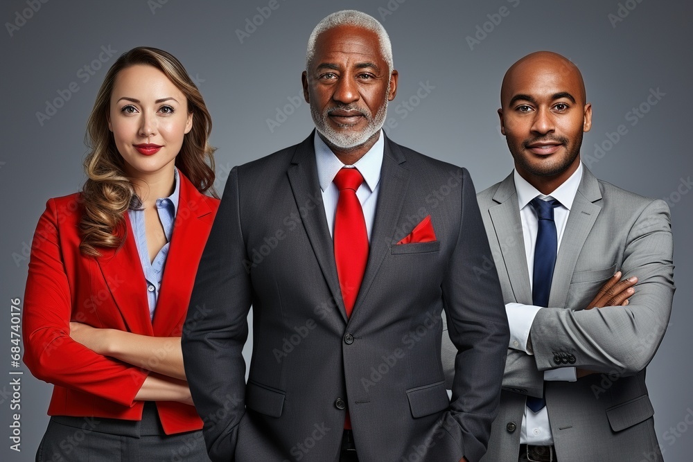 Witness the vibrant synergy of this multicultural business team, where ...