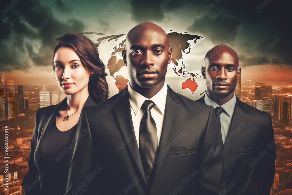 Witness the vibrant synergy of this multicultural business team, where ...