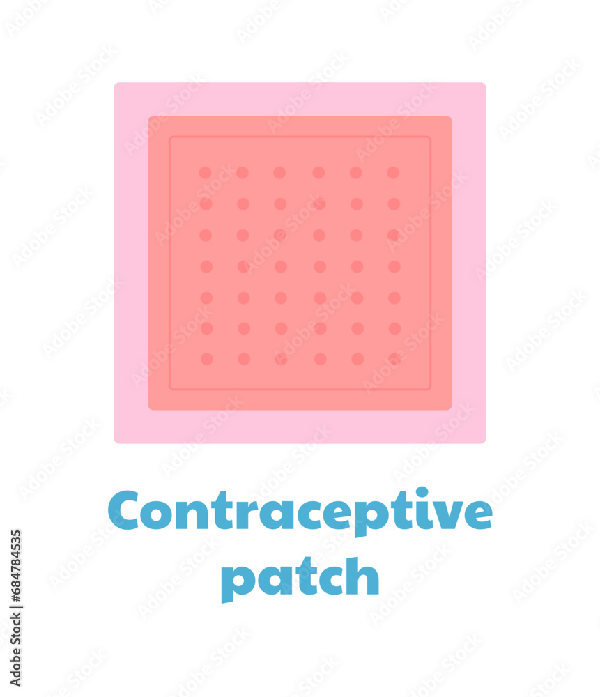 Type of contraception concept. Contraceptive patch for women. Sexual ...